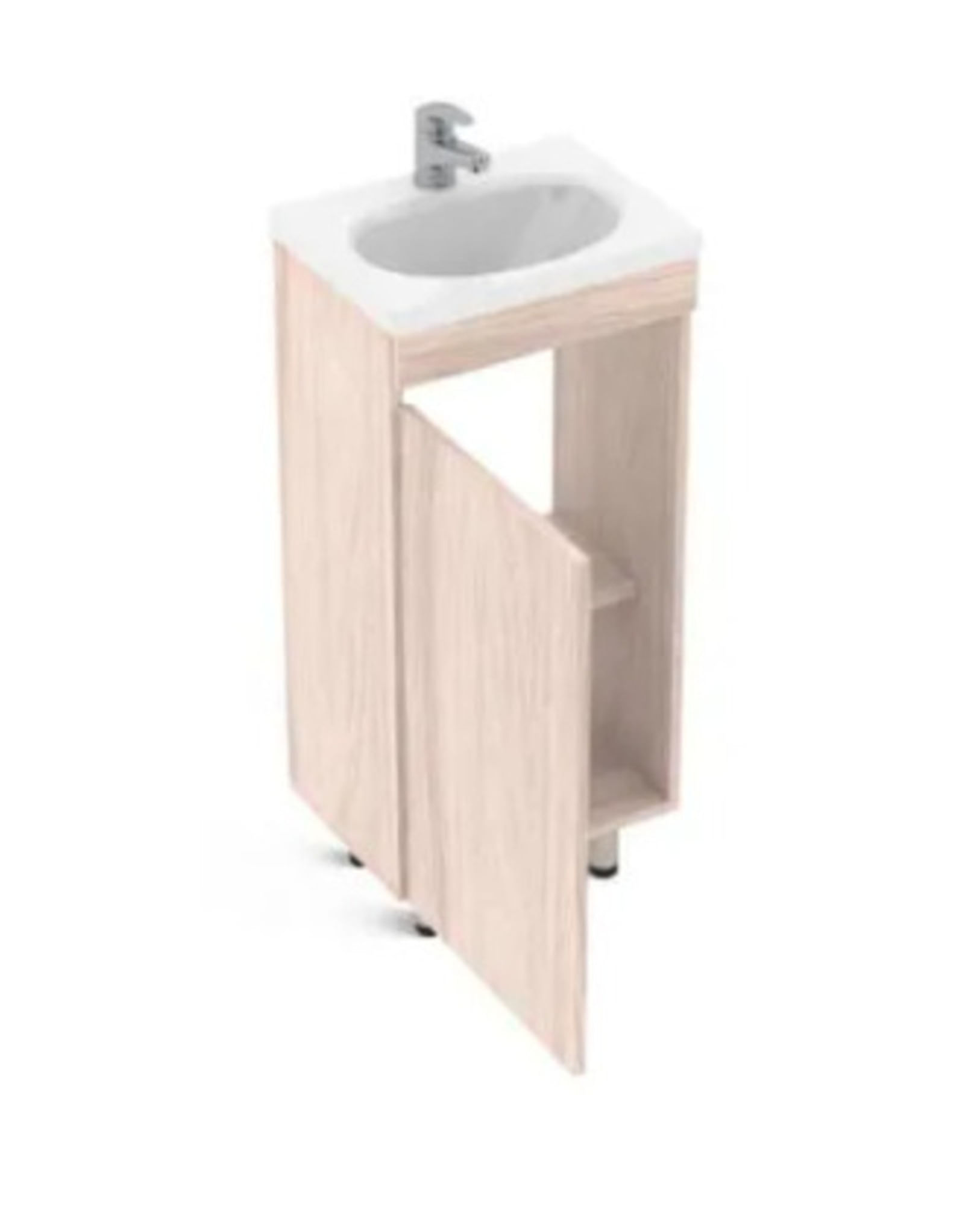 Kit Mueble Vanitorio Madera Natural 40 Rohoi - Dimaco