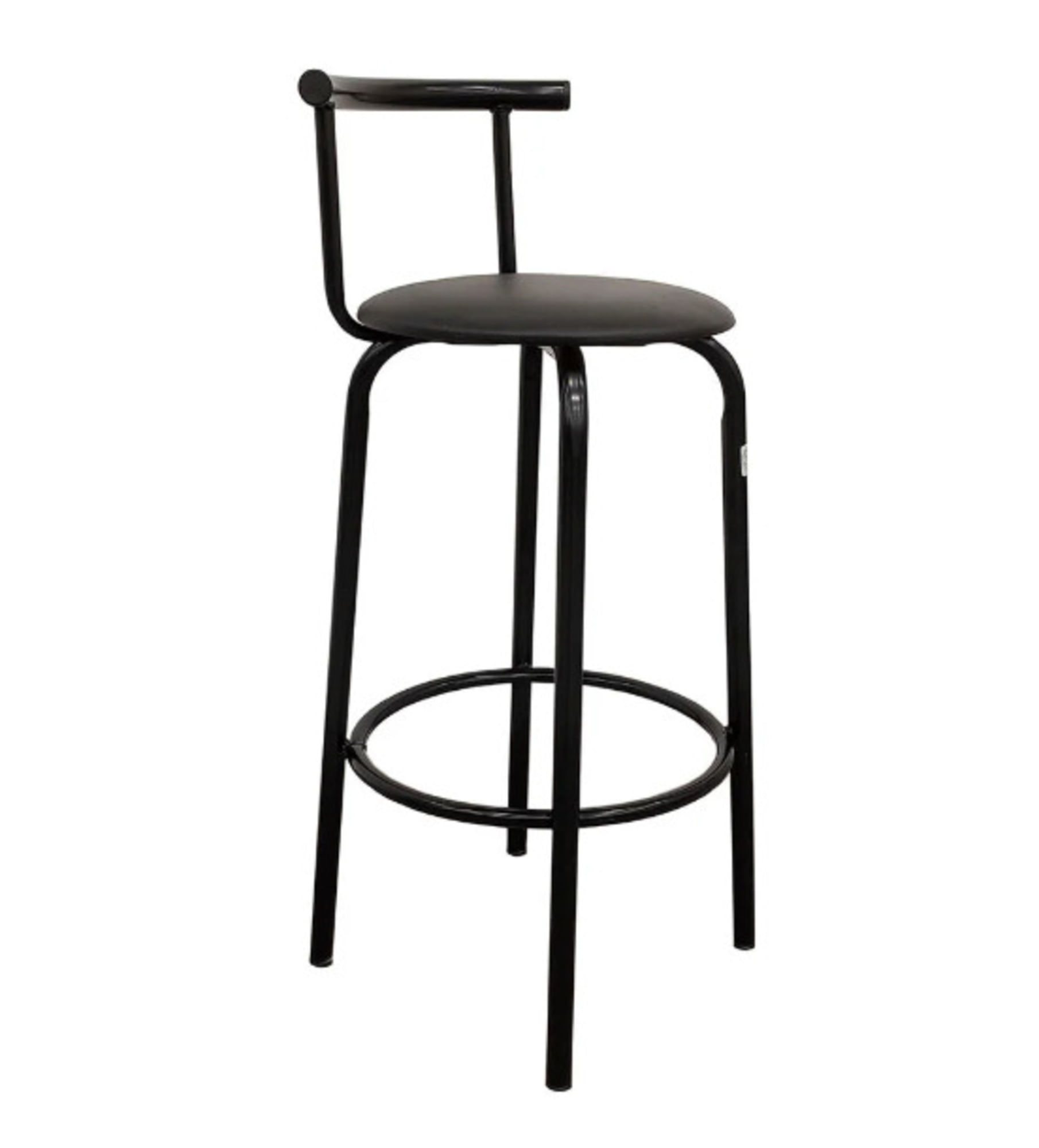 Taburete Con Respaldo Negro - Dimaco