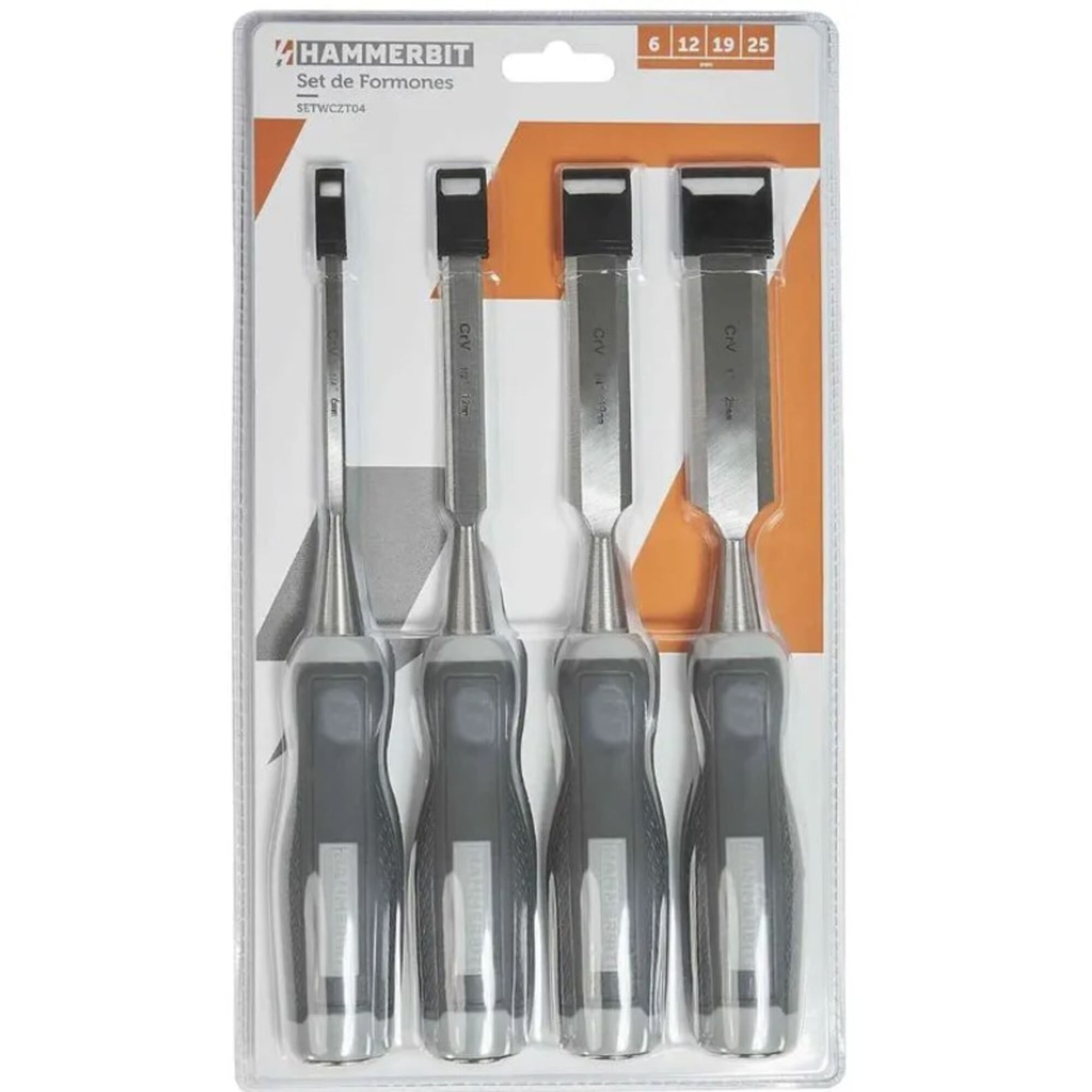 Set De Formones 6/12/19/25Mm Hammerbit - Dimaco