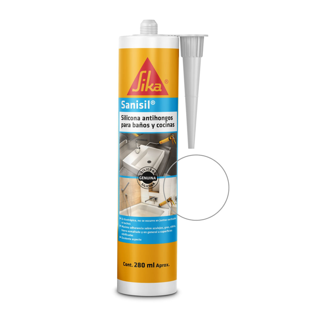 Silicona Antihongos Anisil Transparente 280 ml Sika - Dimaco